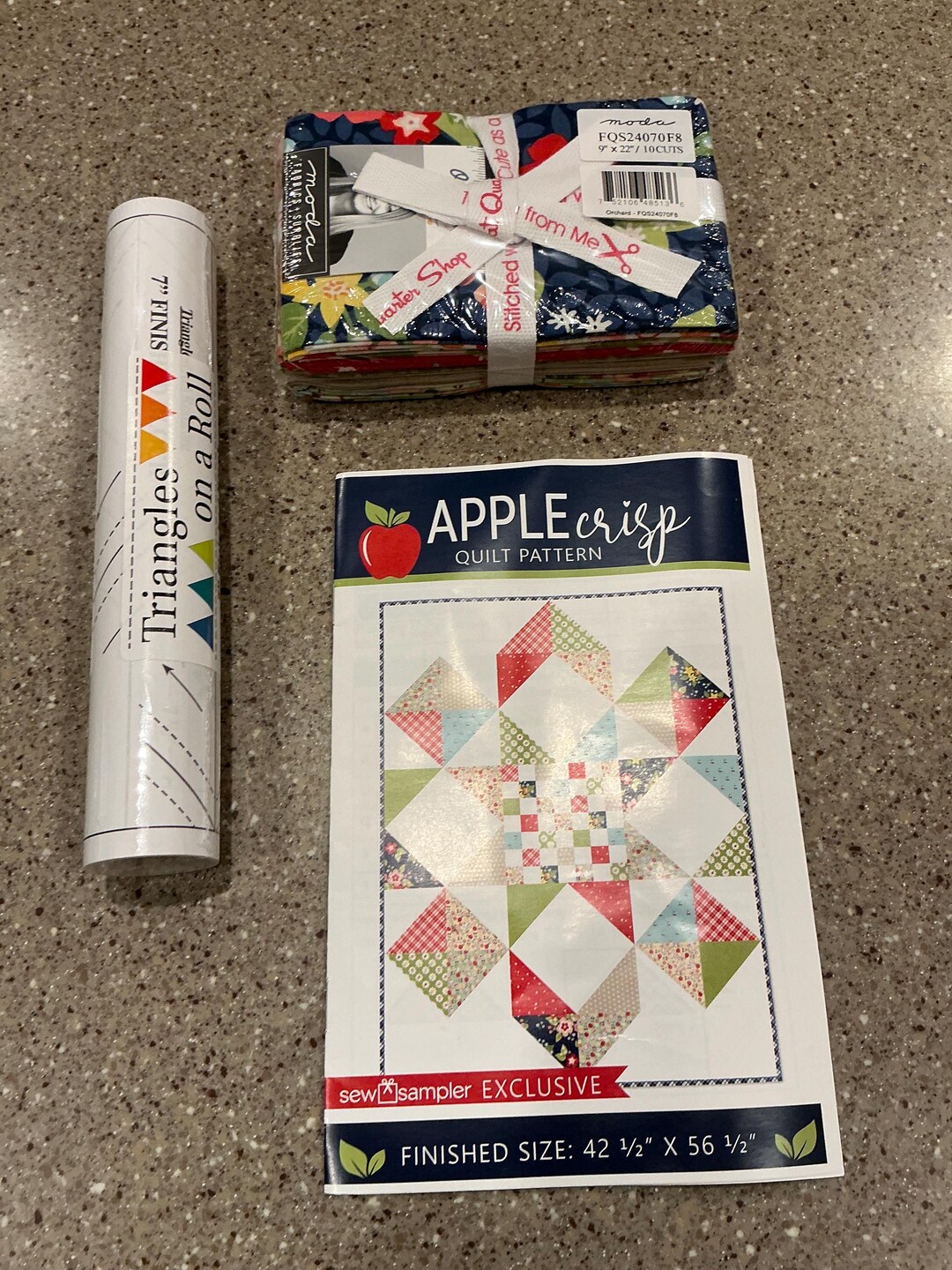 Apple Crisp Quilt Pattern Triangle Paper April Rosenthal 10 Fat Eights ...