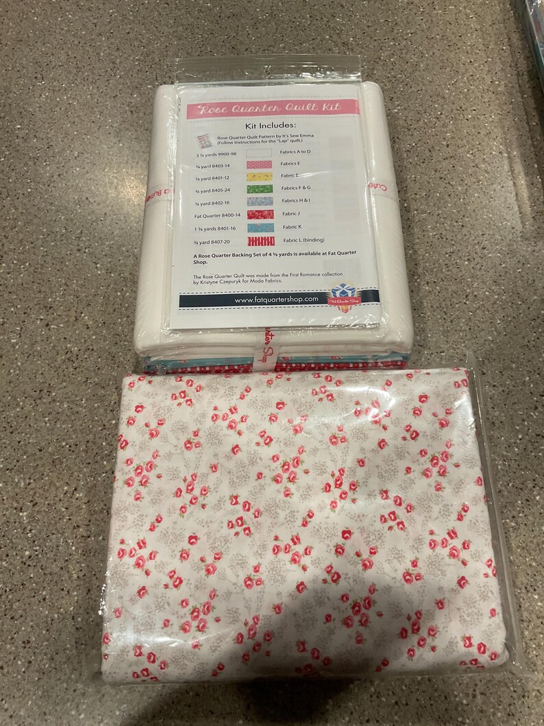 Rare Rose Quilt Kit: First Romance Pattern, Backing Included - Etsy