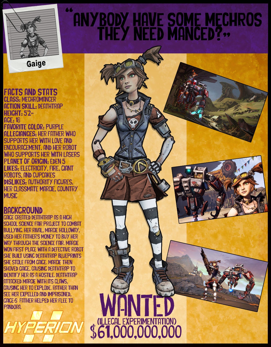 Gaige Borderlands 2 Fan Art