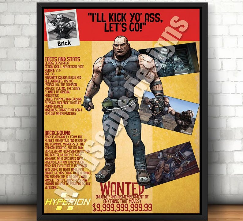 Complete Borderlands Wanted Poster Bundle | Digital Prints | Instant ...