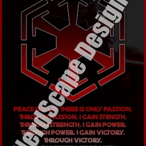 Sith Creed Digital Print | Star Wars Wall Art | Sith Empire Symbol ...