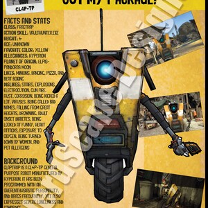 Claptrap Not Wanted Poster | Borderlands Digital Print | Instant ...