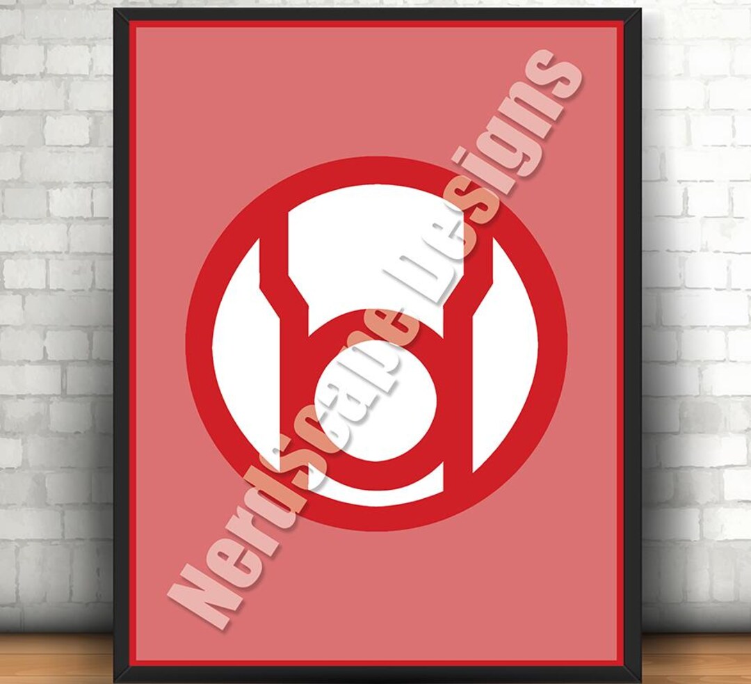 Red Lantern Corps Digital Print | DC Comics Wall Art | Instant Download ...
