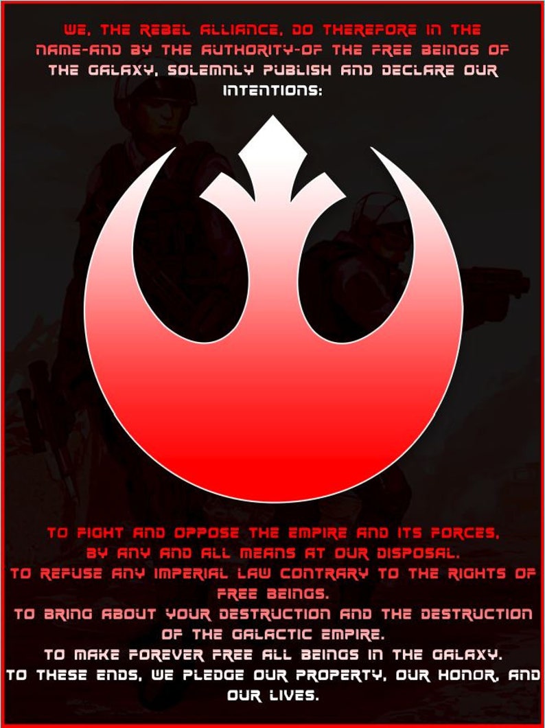 Star Wars Rebel Alliance Poster - Etsy