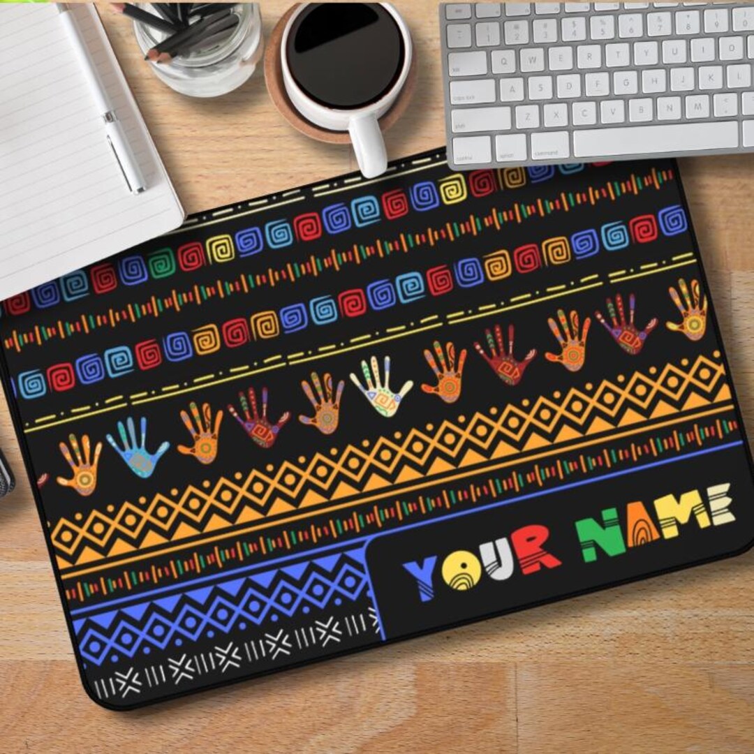 Personalized Colorful African Art Mat, Akura Mat, African Mouse Pad ...