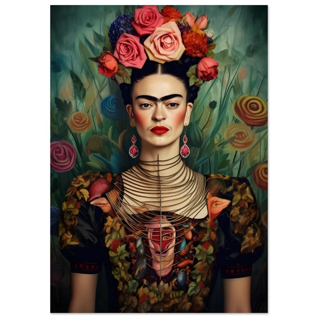 Frida Kahlo Poster Frida Kahlo Portrait Frida Kahlo Print Frida Kahlo ...