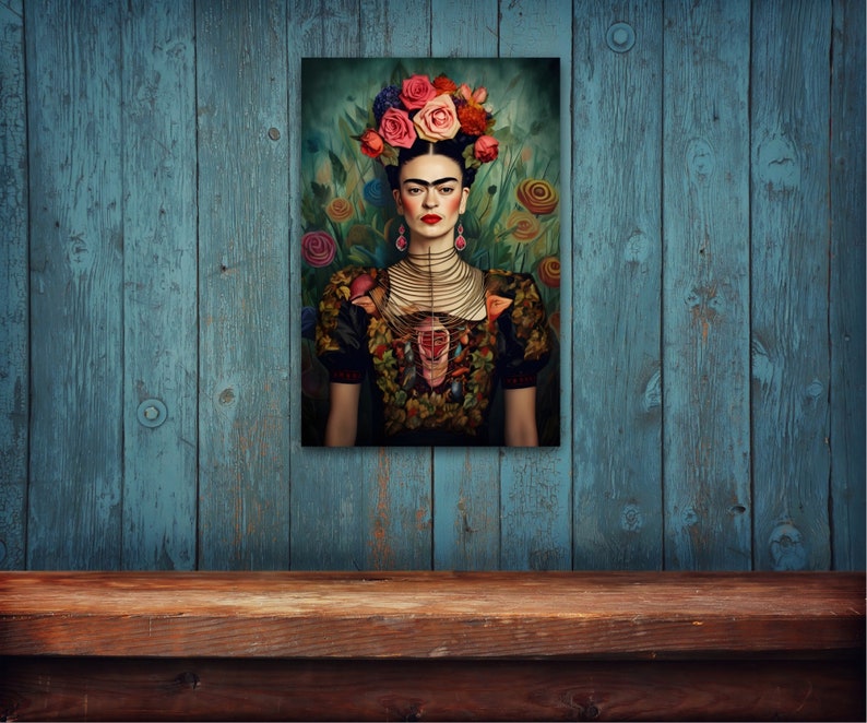 Frida Kahlo Poster Frida Kahlo Portrait Frida Kahlo Print Frida Kahlo ...