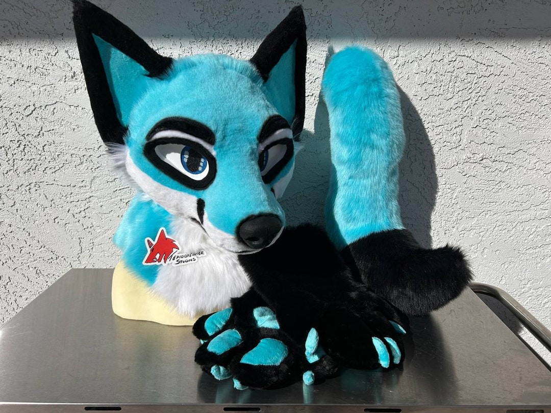 Pastel Blue Fox Fursuit Partial NEW - Etsy