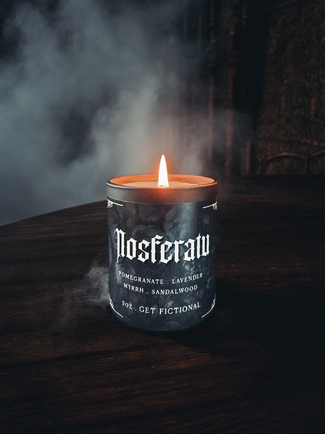 Nosferatu Soy Candle | Pomegranate, Myrrh & Sandalwood Scent - Etsy