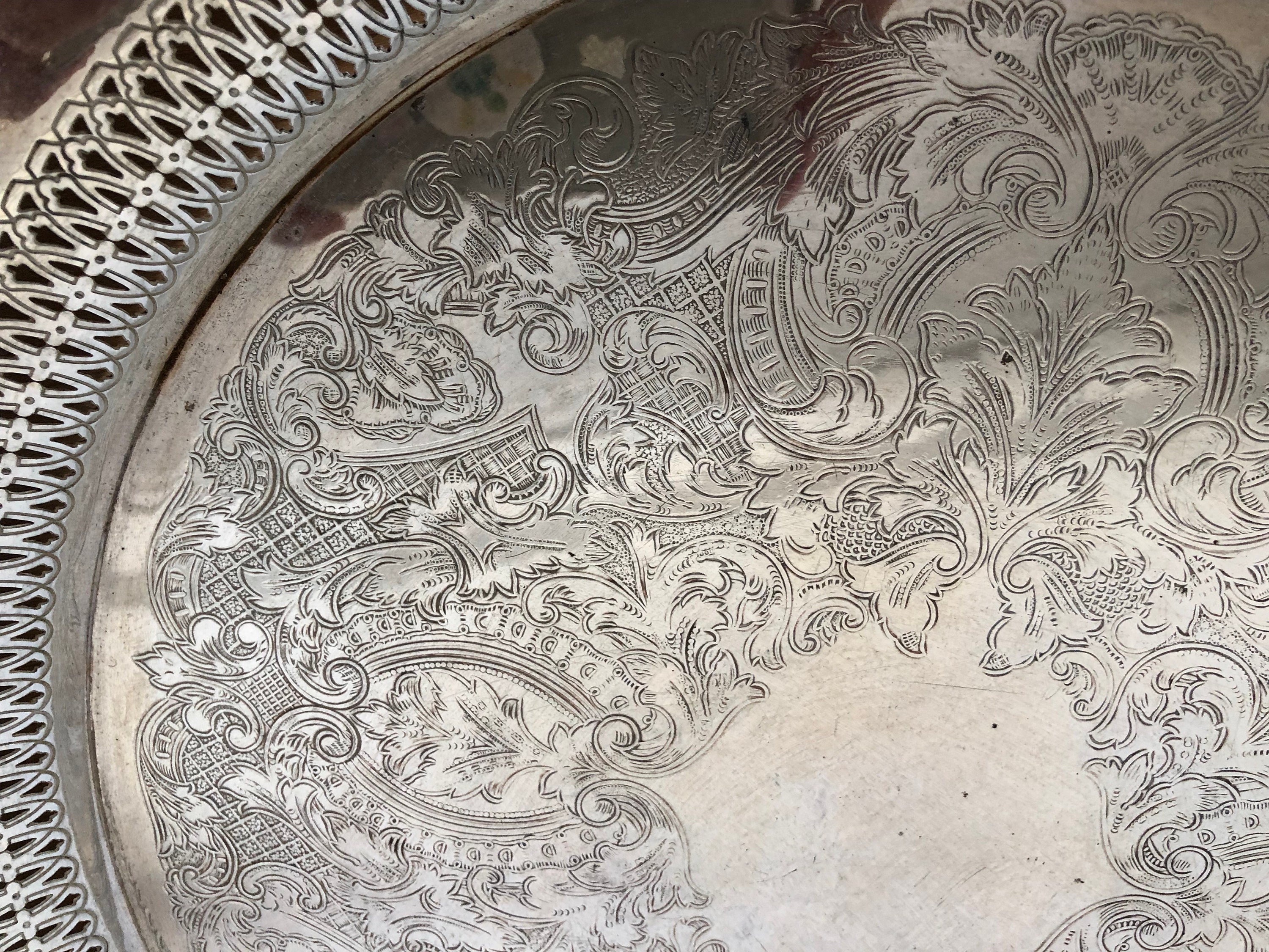 Vintage Oneida Silver Tray - Etsy