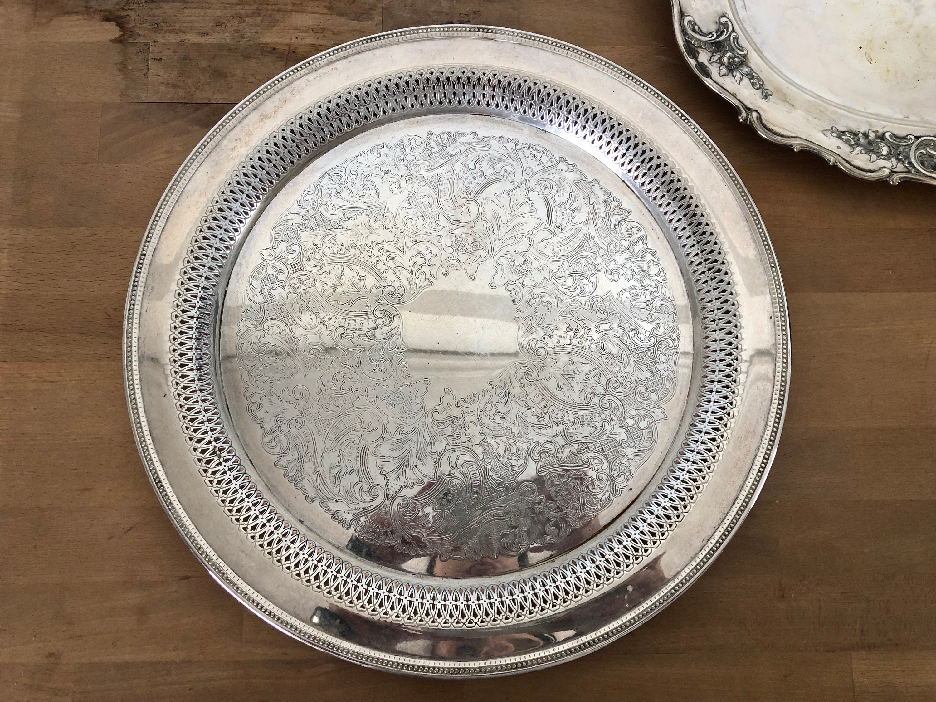 Vintage Oneida Silver Tray - Etsy