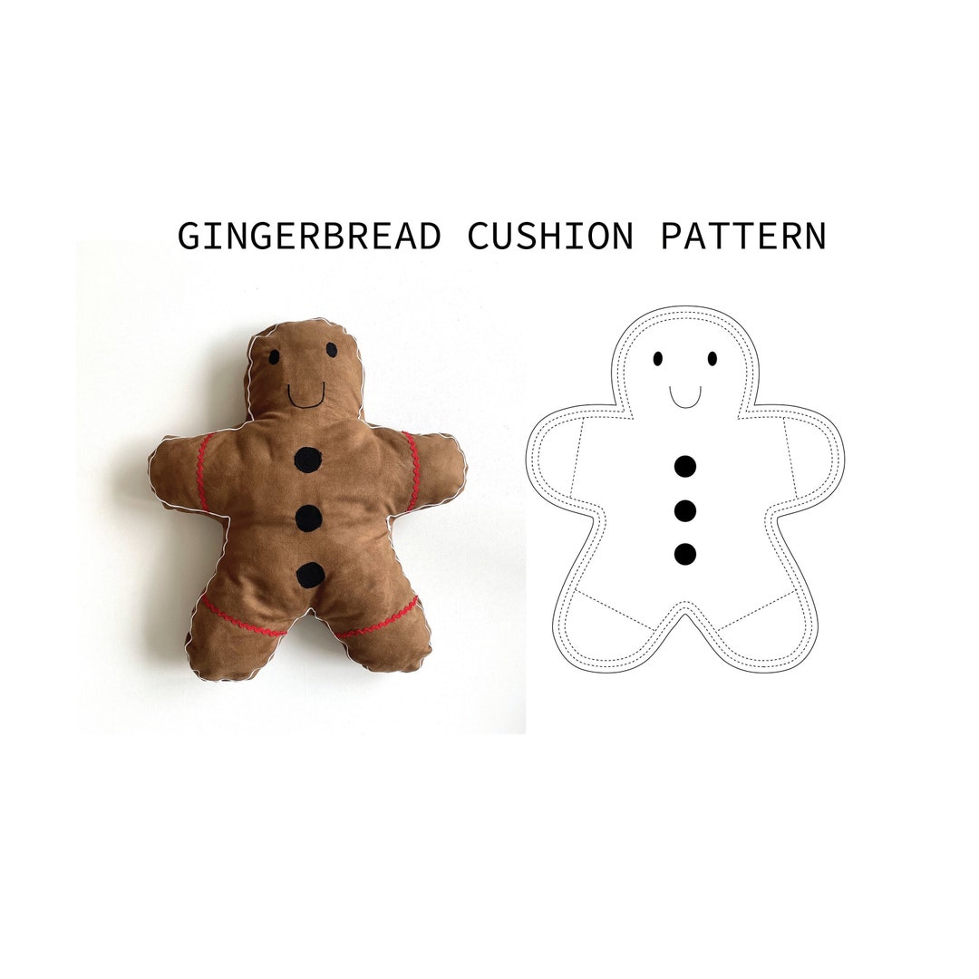 Gingerbread Cushion Pattern PDF Download Christmas Gift - Etsy
