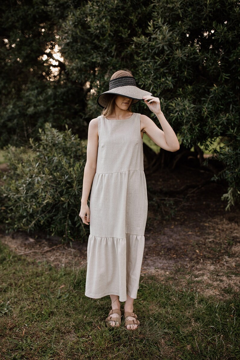 Tier Dress Pattern PDF Sandy Dress in Linen Sizes 8, 10, 12, 14 - Etsy