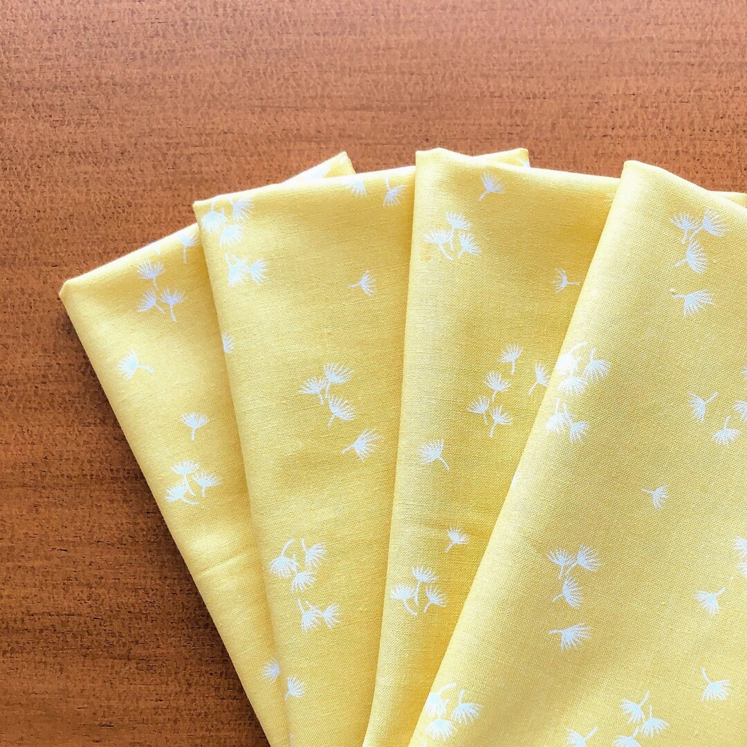 Large Cloth Napkins, Set of 4 - Dandelion Moss, Farmhouse, Modern, 100% ...