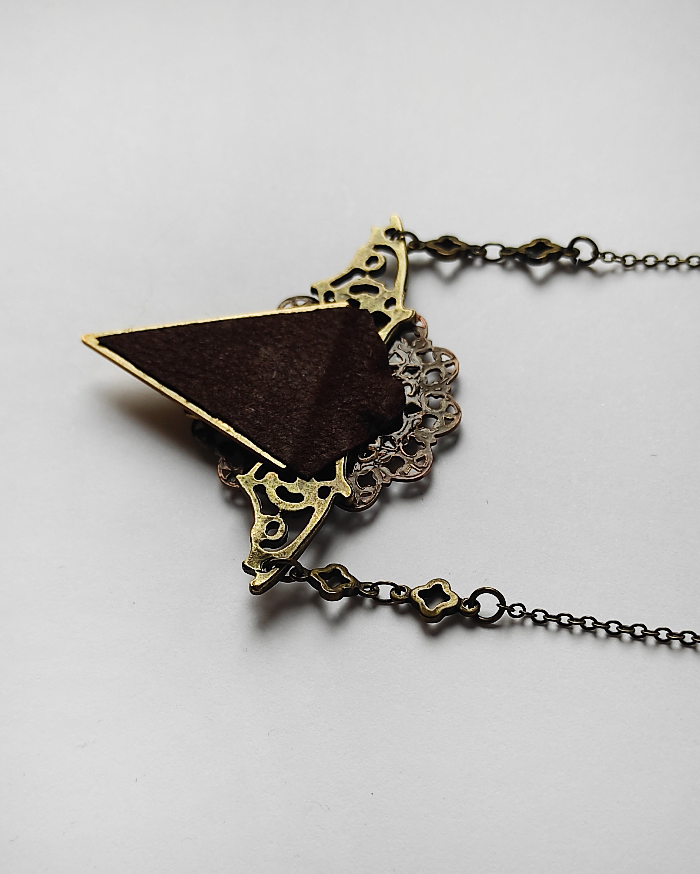 Triangle Pendant Necklace - Etsy
