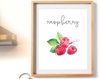 Raspberry Print | Etsy