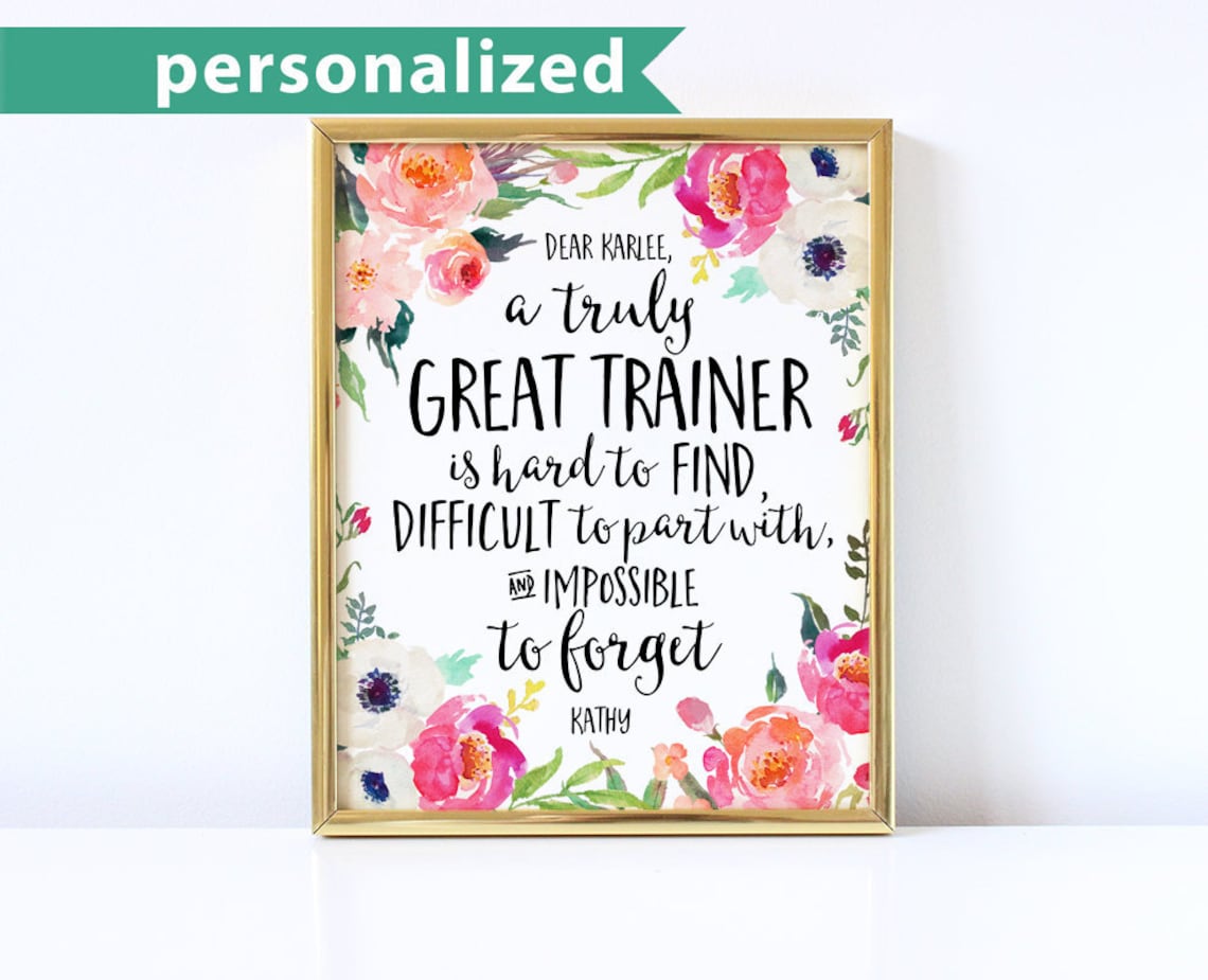 Trainer Gift A truly great trainer is hard to find Office | Etsy