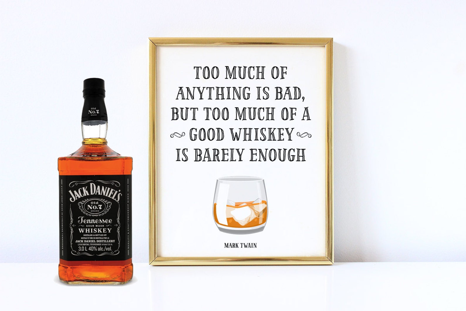 Mark Twain Quote Too Much Of Anything Is Bad Party Decor Etsy