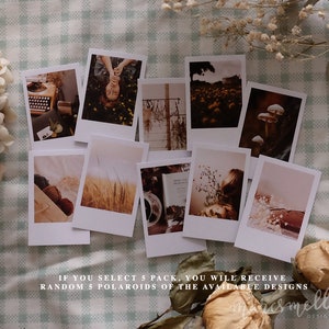 Cottagecore Themed Photo Cards Ephemeras, Aesthetic Images on White ...