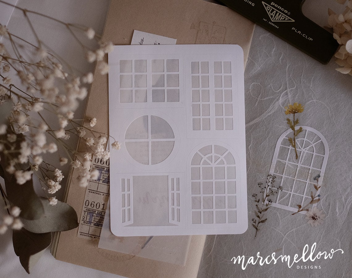 Windows cutout sticker sheet journaling bullet journal | Etsy