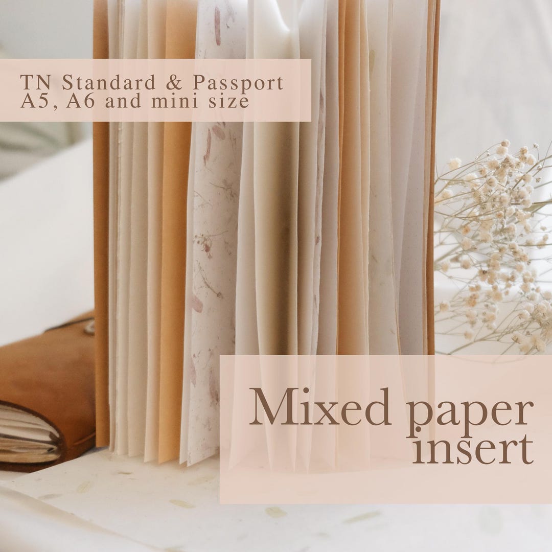 Soft Mixed Handmade Junk Journal Insert for Traveler's Notebook ...