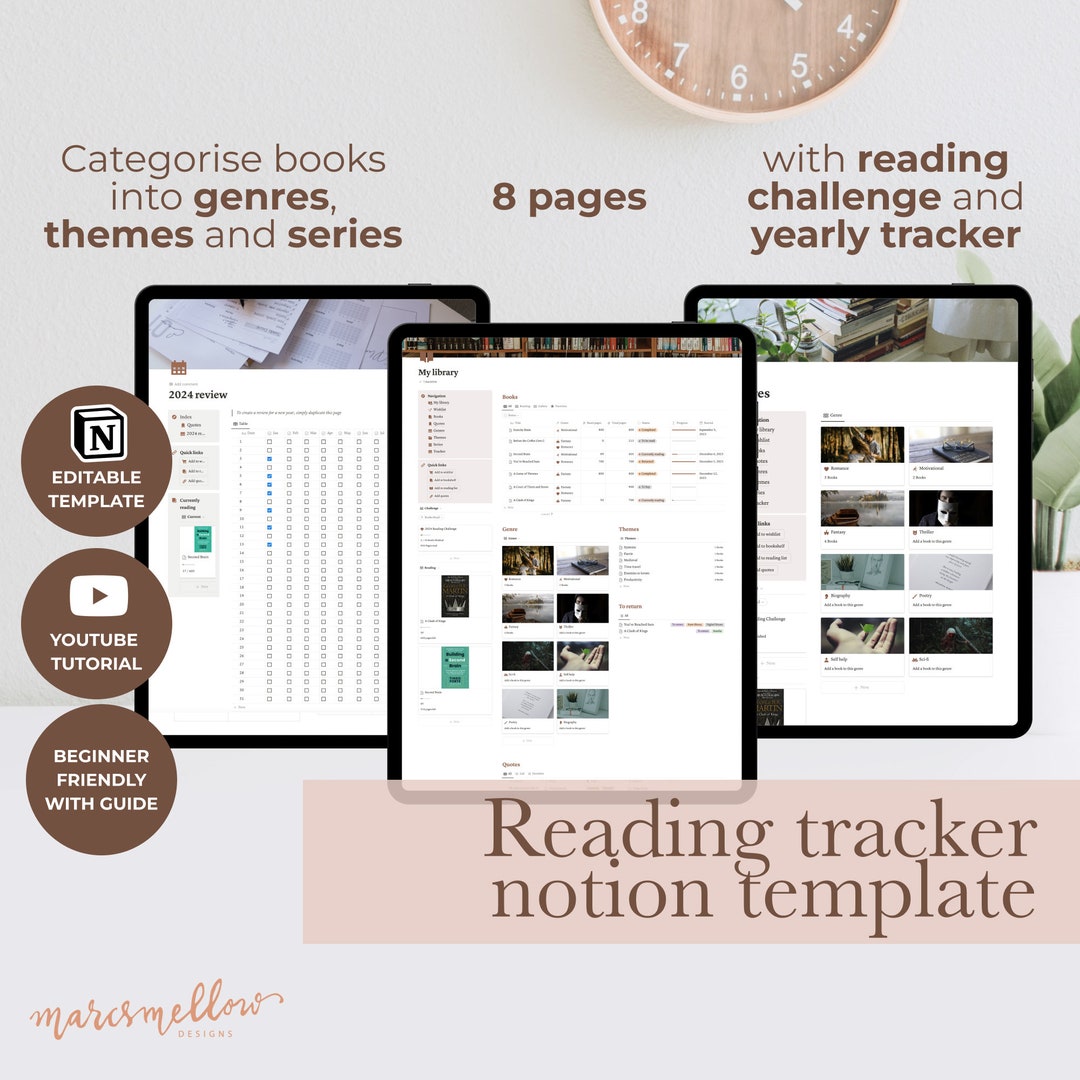 Reading Tracker Notion Template, Reading Log and Tracker to Keep Your ...