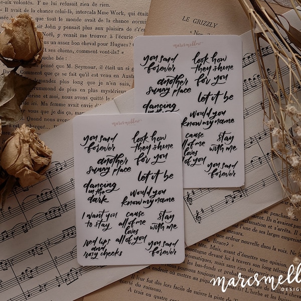 Lettering Lyrics - Etsy