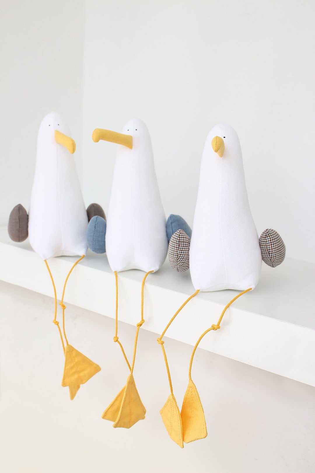 Trio Seagulls, Nautical Decor, Set of Three Seagulls, Lot Seagulls, Sea ...