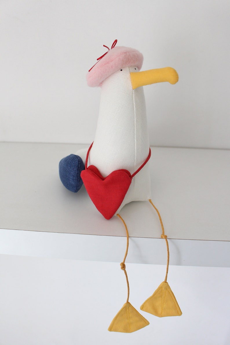 Seagull With Heart Bag and Beret, Engagement Gift, Valentine Gifts for ...