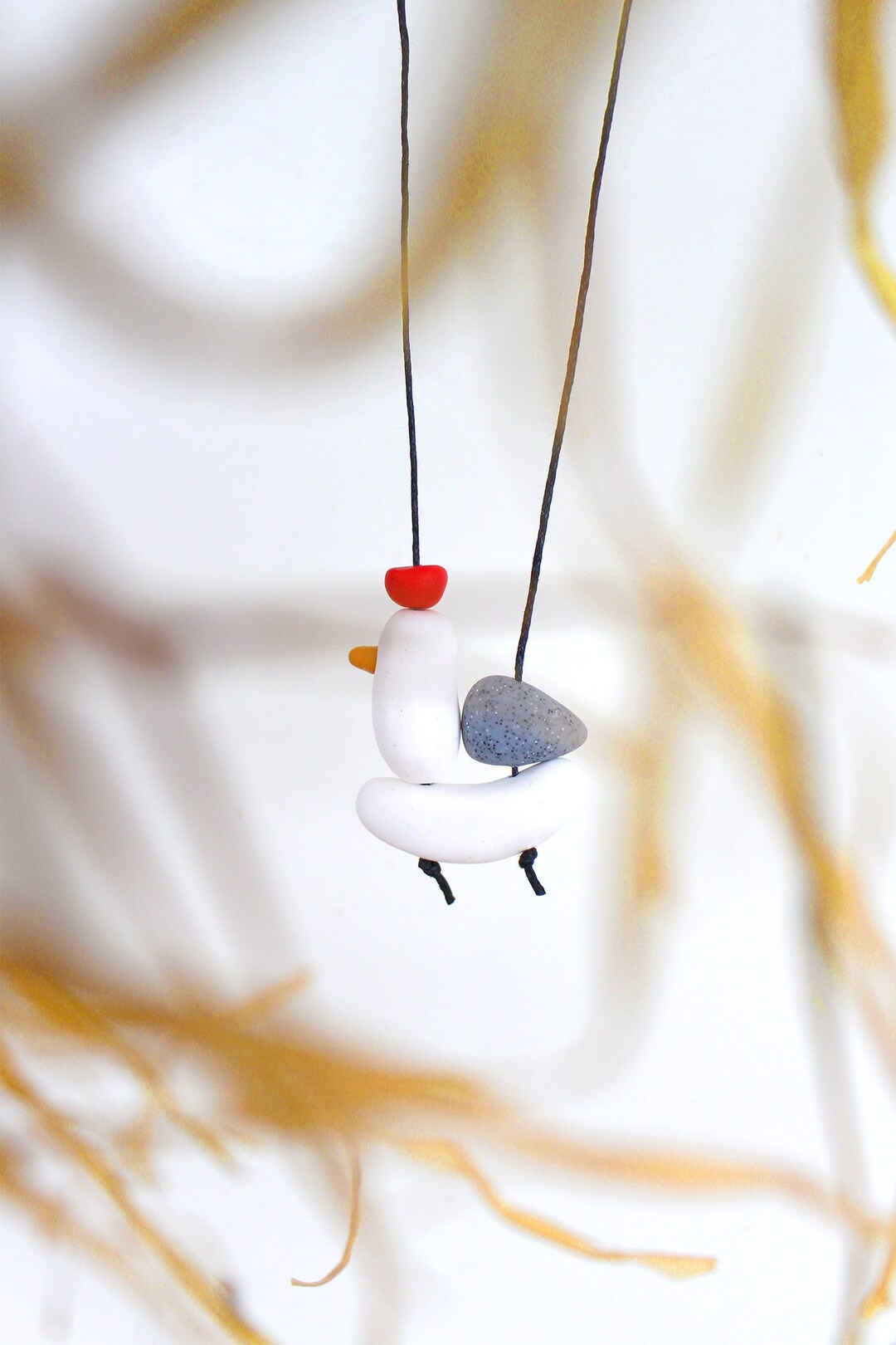 Seagull With Hat Necklace, Seagull Jewelry, Seaside Jewellery, Bird ...