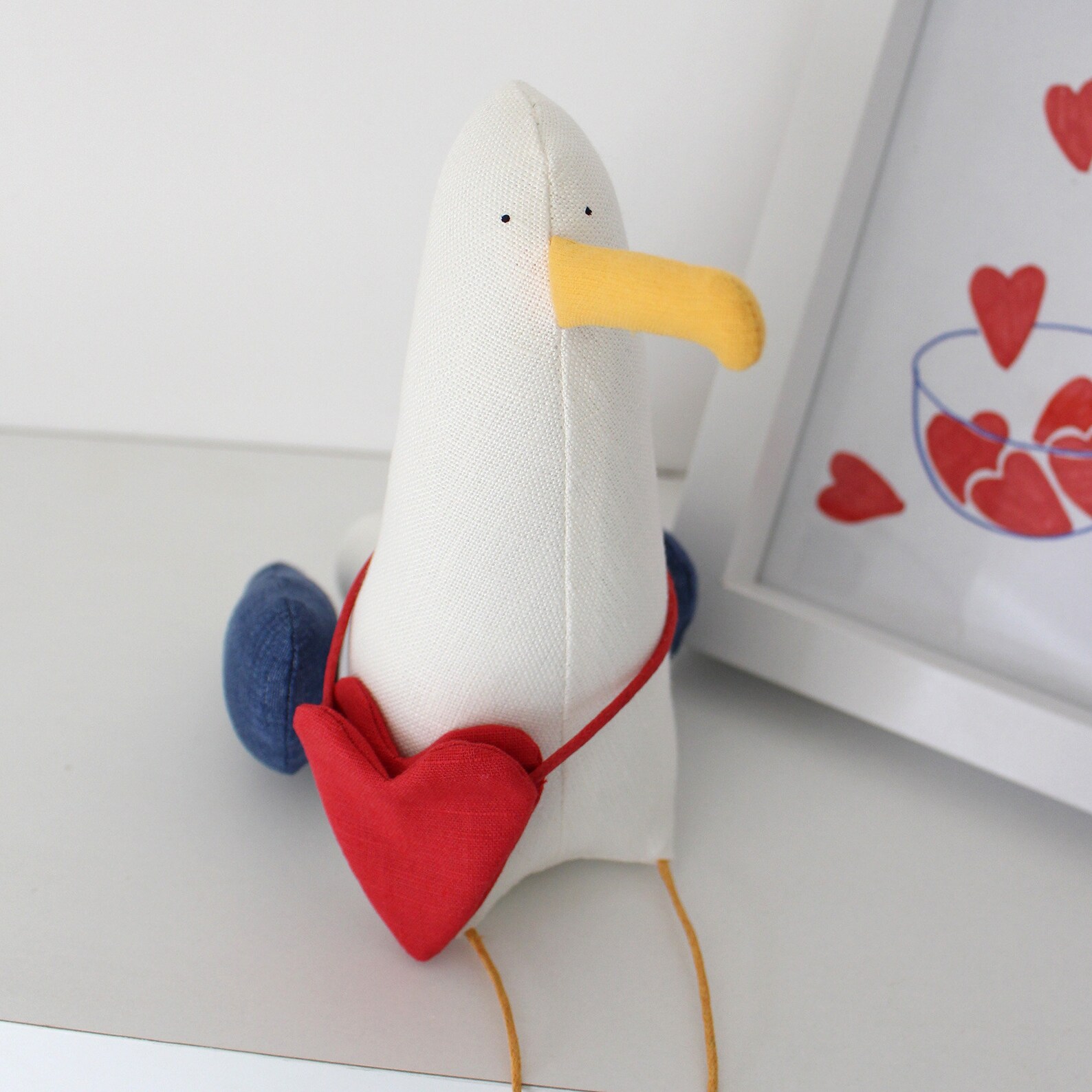 Seagull With Heart Bag, Engagement Gift, Valentine Gifts for Him or Her ...