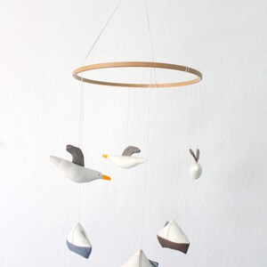 Seagull Mobile With Boats, Nautical Decor, Boats Mobile, Seagull Mobile ...