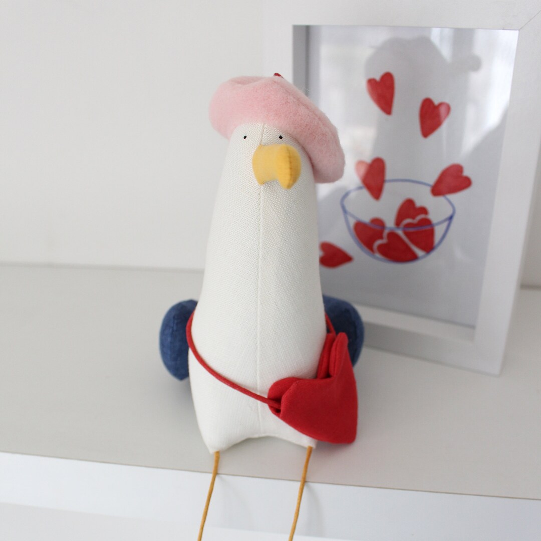 Seagull With Heart Bag and Beret, Engagement Gift, Valentine Gifts for ...