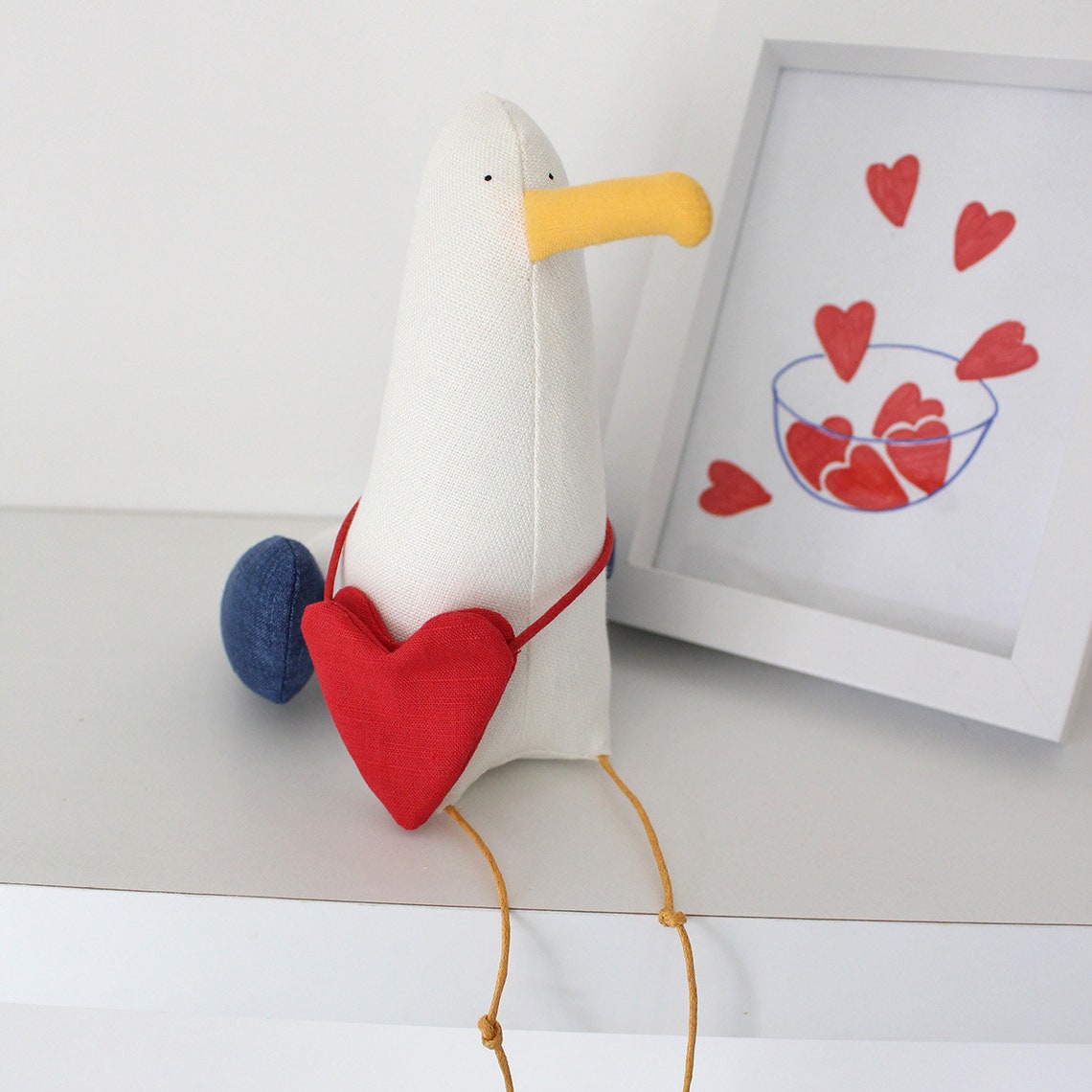 Seagull With Heart Bag, Engagement Gift, Valentine Gifts for Him or Her ...