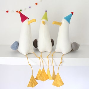 Party Seagulls, Nautical Decor, Set of Three Seagulls, Lot Seagulls ...