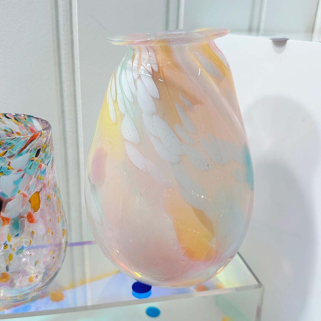 Pastel Glass Vase, Made in Canada, Glass Art, Handmade, Made in Canada ...