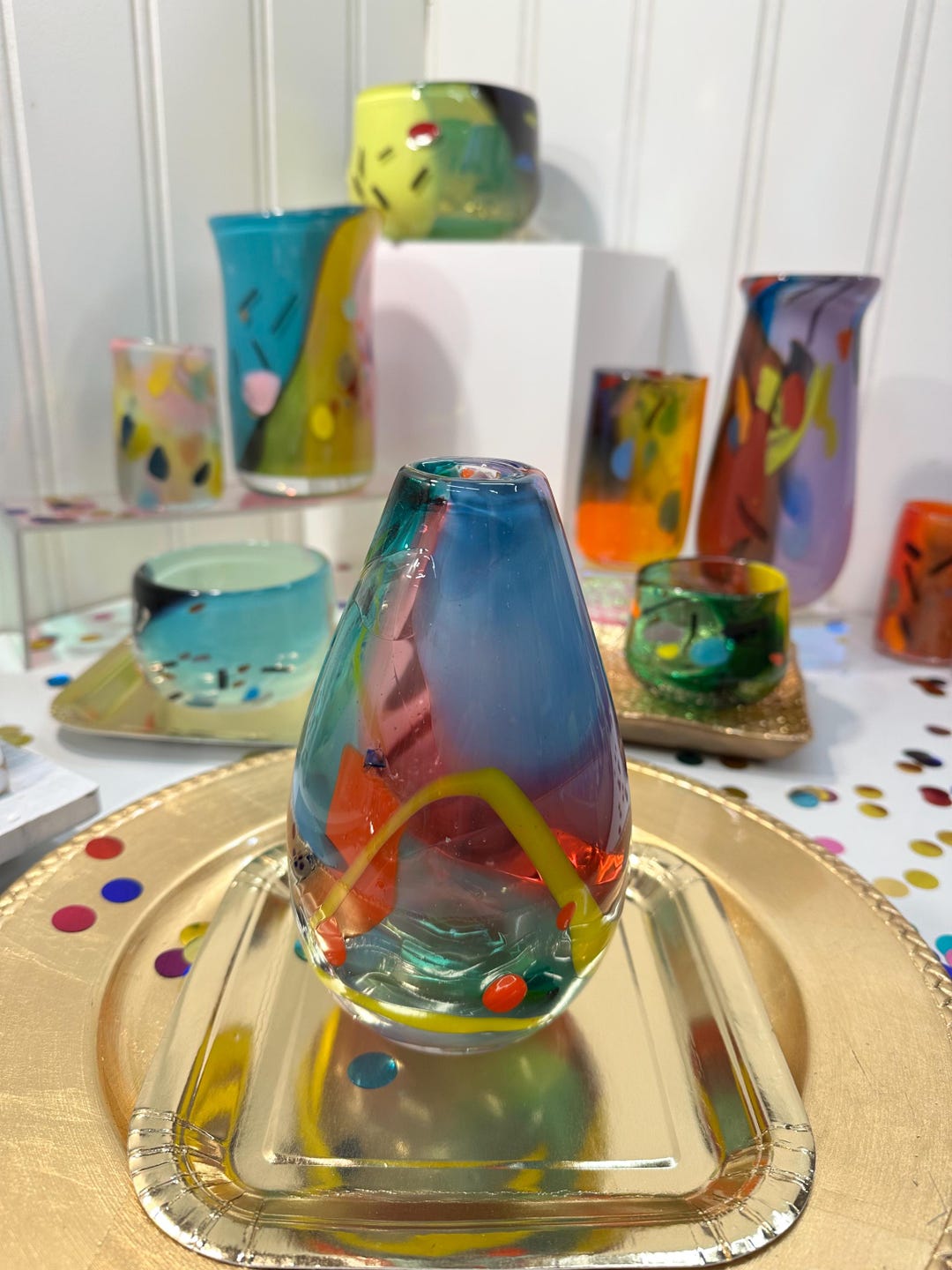 Abstract Glass Vase, Made in Canada, Glass Art, Handmade, Glassblowing ...