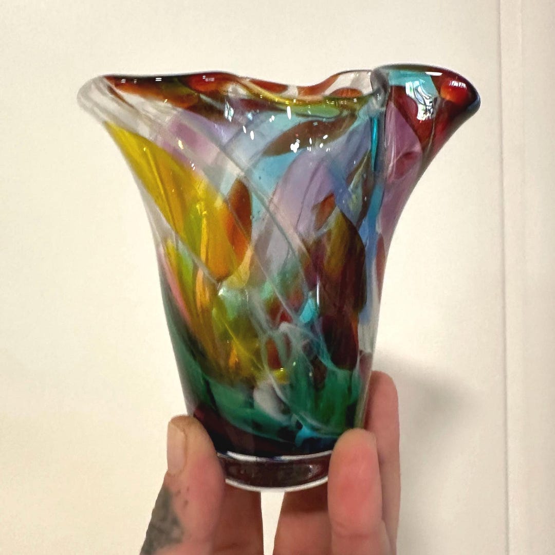 Glass Vase, Handmade, GLASS ART - Etsy