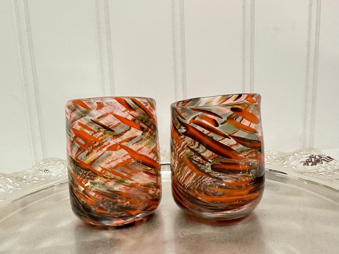 Tiger Tiger Drinking Glasses Glass Art, Handmade, Glassblowing, Tumbler ...