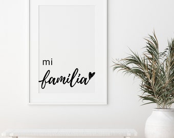 Mi Familia Wall Art - Etsy