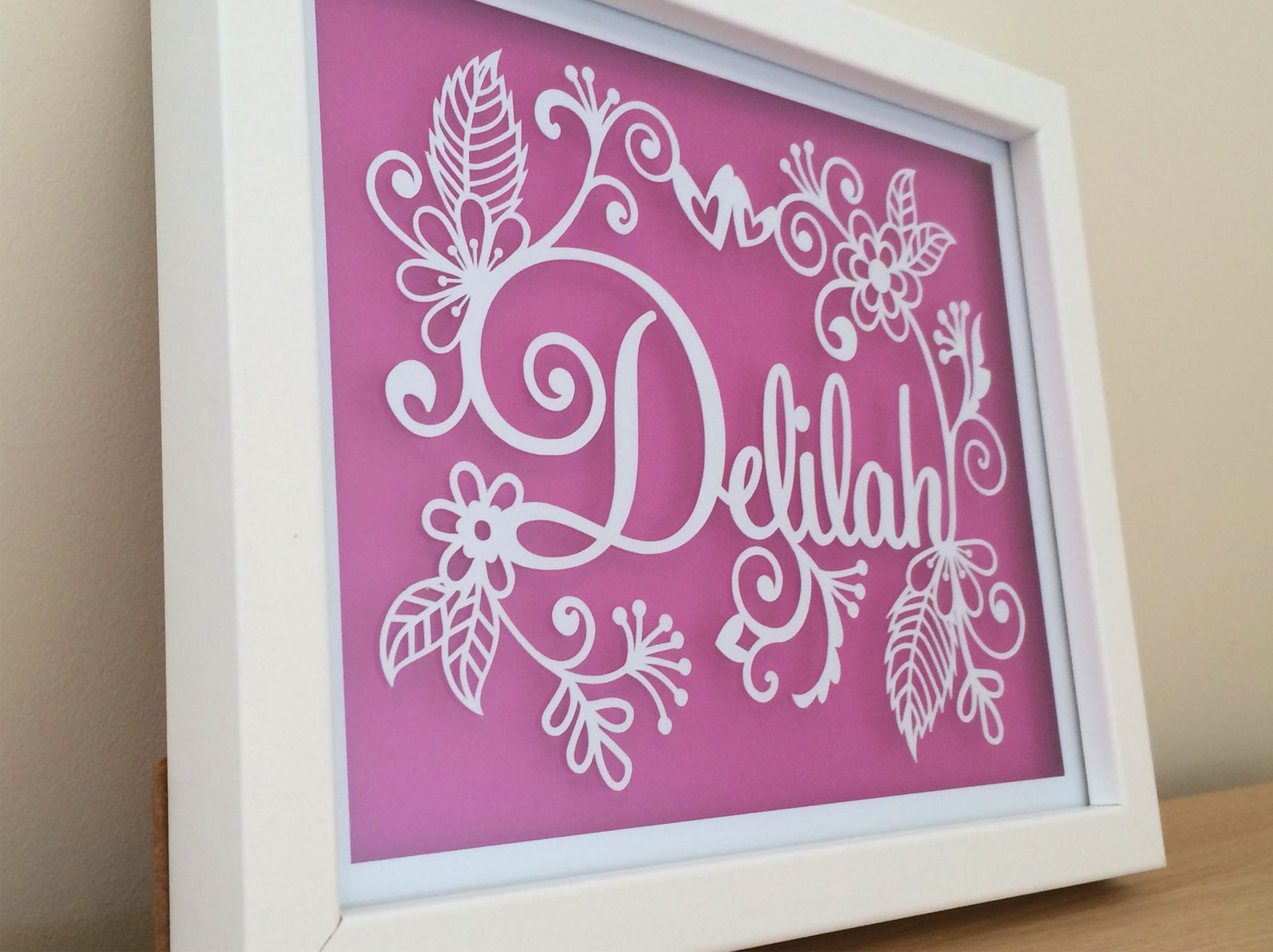 Personalised Framed Name Paper Cut-out Art | Etsy