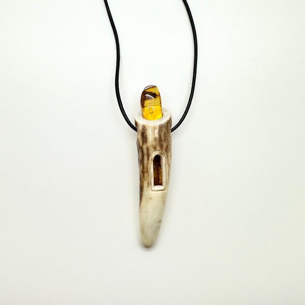 Deer Antler Pendant - Etsy