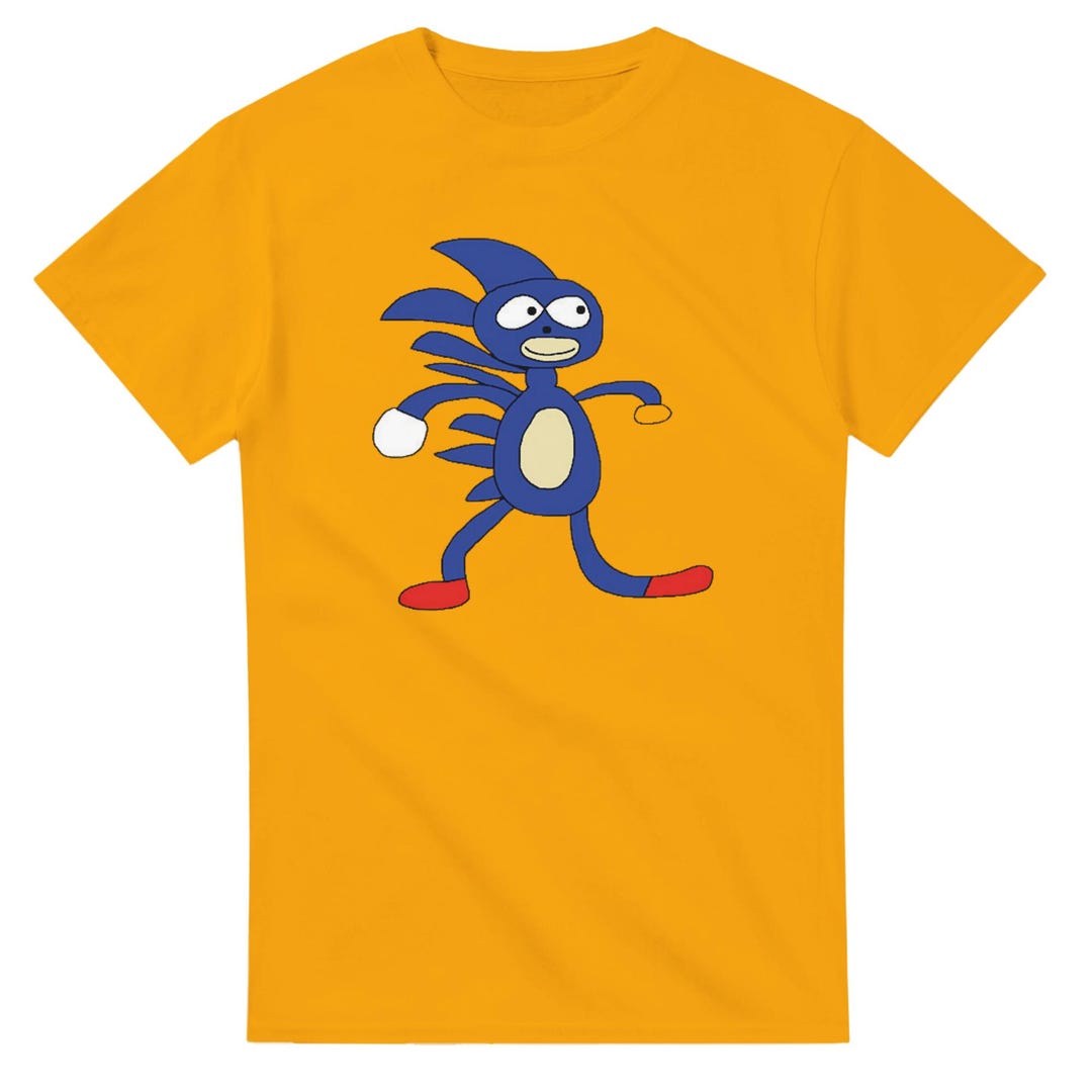 Funny Sanic Meme T-shirt – Hilarious Sonic Parody Tee – Speedy Hedgehog ...
