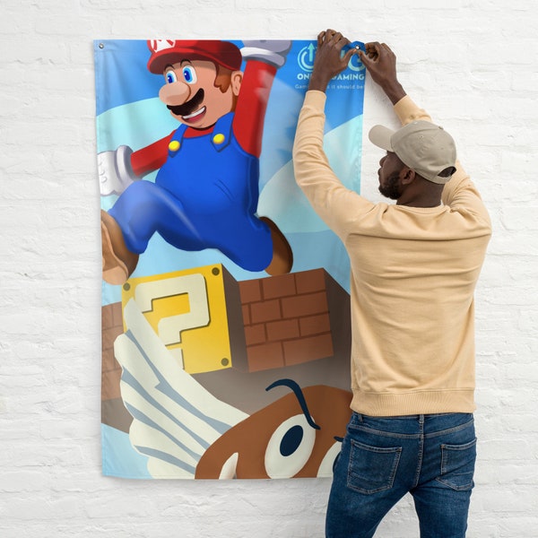 Mario Flag - Etsy