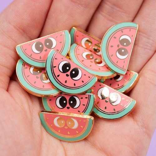 Watermelon Enamel Pin Fruit Enamel Pin Enamel Lapel Pin - Etsy