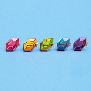 Mini Gem Pins | Crystal Cute Mini Multicolor Gamer Diamond Enamel Pins ...