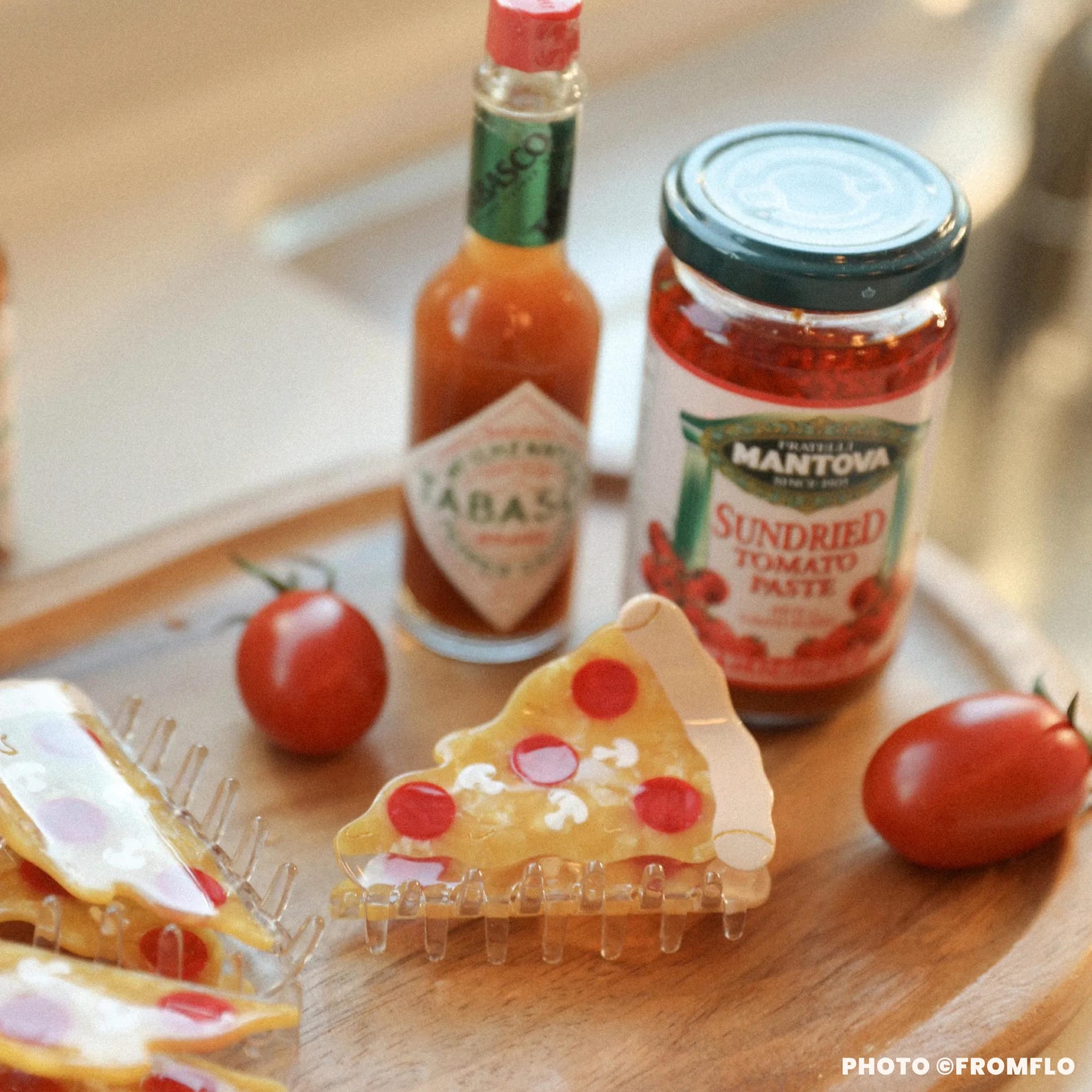 Pepperoni Pizza Lover Acetate Hair Claw Clip | Cheesy Large Fun Grip ...