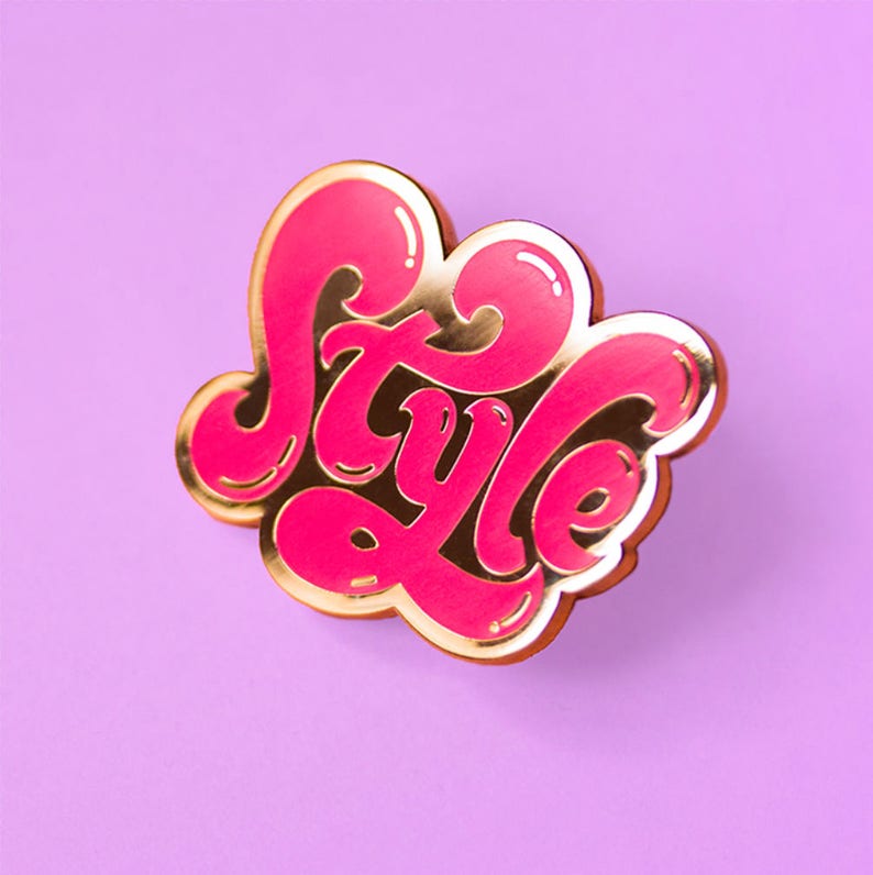 Style Pin Neon Pink Etsy