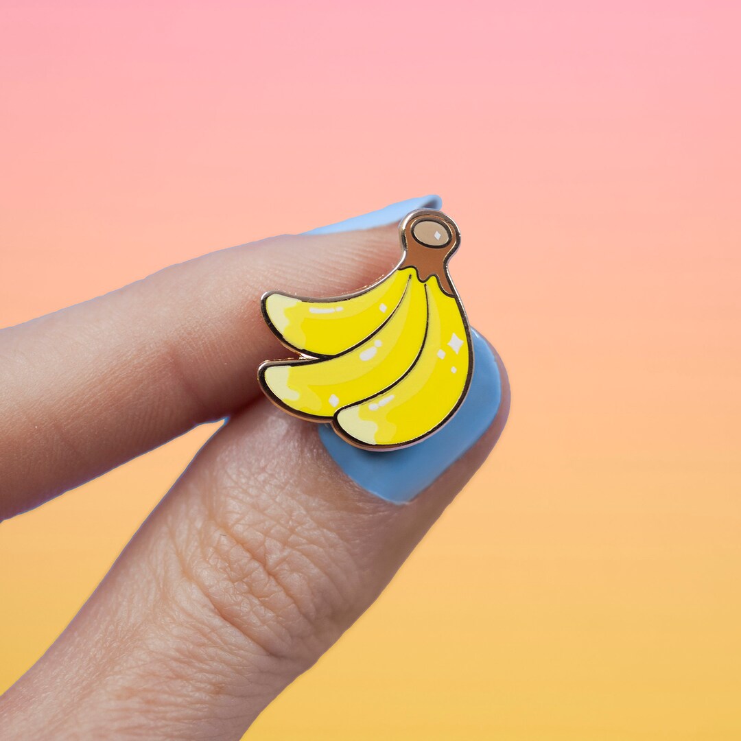 Banana Pin | Fruit Crossing Banana Enamel Pin | Jacket Backpack ...