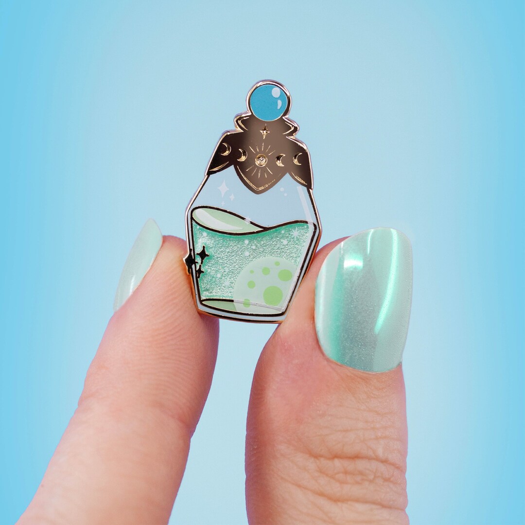 Moon Water Potion Enamel Pin |magical Bottle Statement Pin | Collector ...
